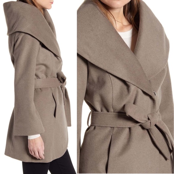 Halogen | Jackets & Coats | Nwt Halogen Taupe Wool Blend Shawl Collar Wrap Coat | Poshmark
